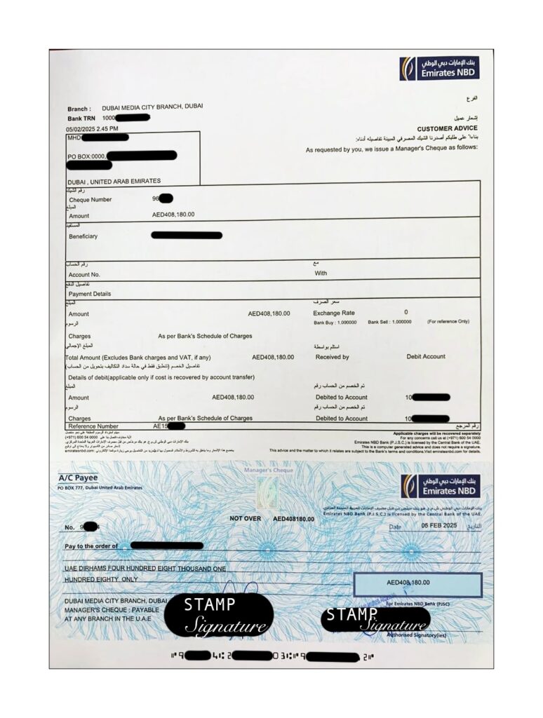 What Is a Manager’s Cheque in Dubai (UAE)? A Simple Explanation, Where ...